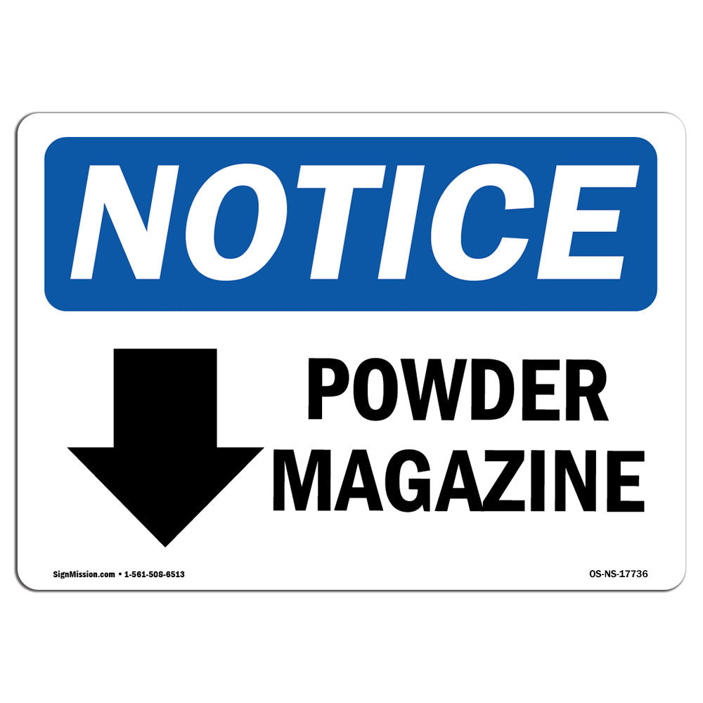 SignMission Powder Magazine [Down Arrow] Sign | Wayfair